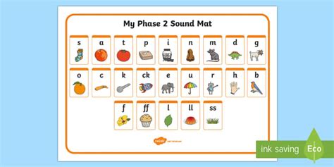 Phase 2 Sound Mat Hecho Por Educadores Twinkl