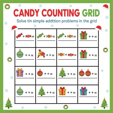 Christmas Addition Worksheets Free Image And Pdf Printables