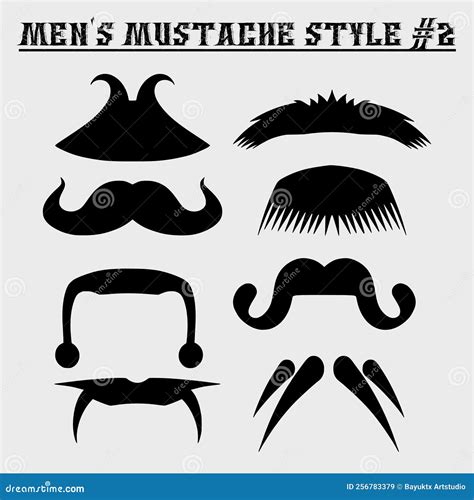 Estilo Bigote De La Comuna Y Se Ve Guapo Ilustración Del Vector Ilustración De Manillar