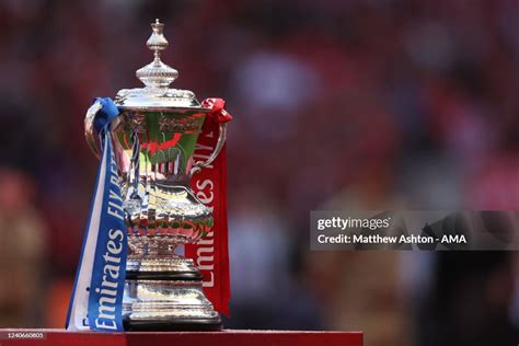The Official Emirates Fa Cup Trophy During The Fa Cup Final Match