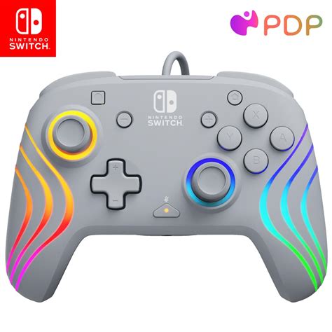 Pdp Afterglow Wave Enhanced Wired Nintendo Switch Pro Controller 8 Colors Rgb Led