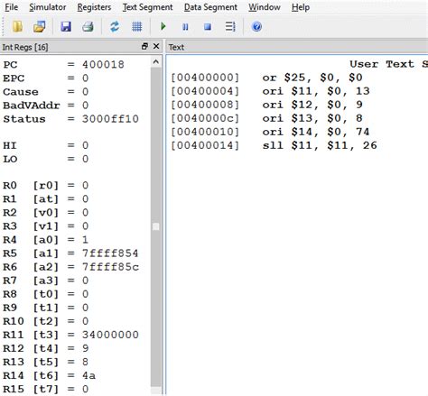 Part 3 Running Spim Bitwise Logic Course Notes