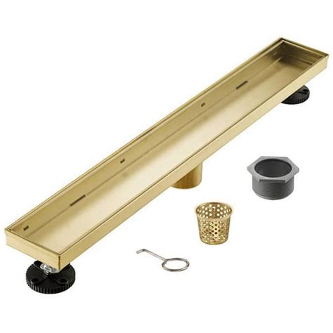 Elegante Drain Collection 48 In Linear Stainless Steel Shower Drain