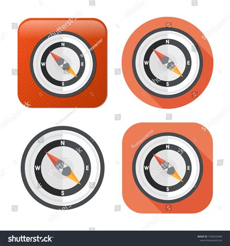 Vector Compass Icon Navigation Symbol Direction Stock Vector Royalty