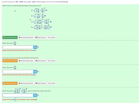 solved a cycloid is given by x 2 θ sinθ ﻿and y 2 1 cosθ