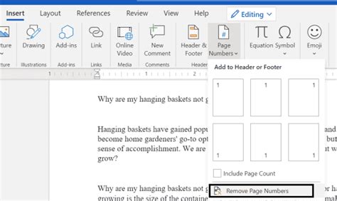 How To Remove Page Numbers From Word Online Wordonlinetips