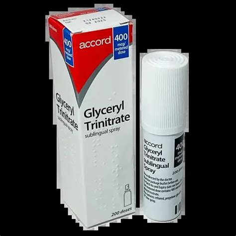 Buy Glyceryl Trinitrate Sublingual Spray 200 Dose Cold And Flu