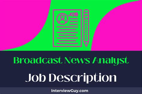 Broadcast News Analyst Job Description Updated For 2024