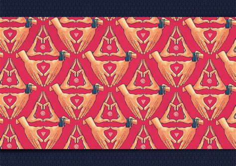 create repeating patterns with symbols illustrations to represent each