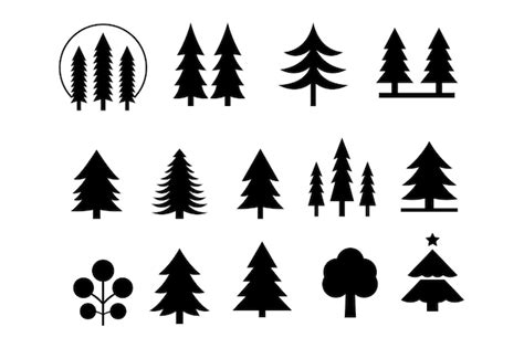 Premium Vector Set Of Tree Icon Collection