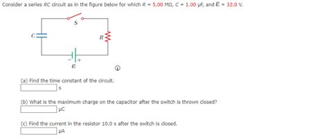Solved Her A Series R C Circuit As In The Figure