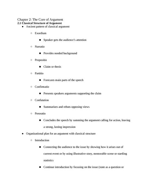 Chapter 2 Summary The Core Of An Argument A Claim With Reasons Chapter 2 The Core Of