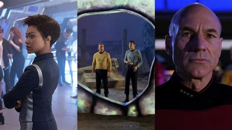 Star Trek S Spock And The Crew In Their Costumes From Left To Right