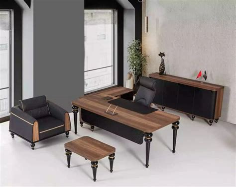 Jvmoebel Eckschreibtisch Luxus Schreibtisch Büro Set 4 Tlg Schrank