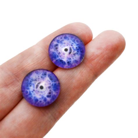 Mystical Purple Intertwining Fantasy Glass Eyes Handmade Glass Eyes