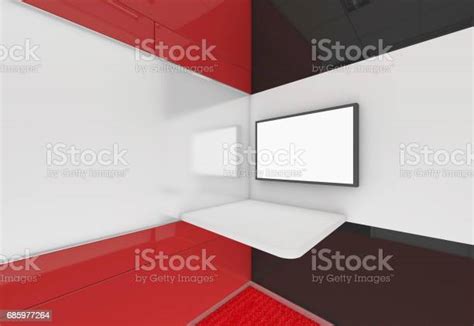 현대 빈 방 3d 렌더링 인테리어 디자인 일러스트 레이 션을 모의 0명에 대한 스톡 벡터 아트 및 기타 이미지 0명 3차원