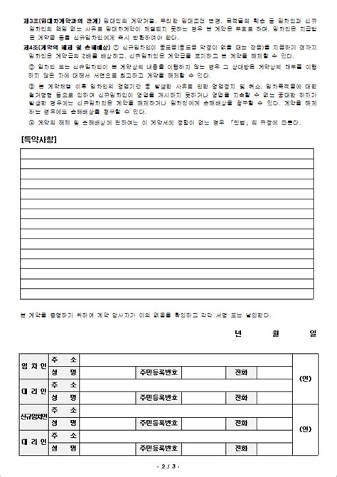 상가 임대차 권리금 계약서 작성 방법 및 표준계약서 서식양식 네이버 블로그