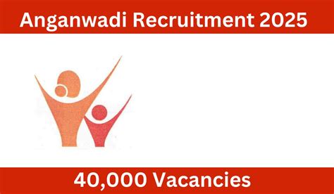 Anganwadi Recruitment 2025 Apply Online For 40000 Vacancies Helper
