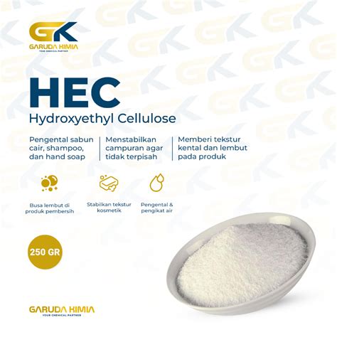 Jual Hydroxyethyl Cellulose 250 Gram Hec Cellosize Natrosol By Garuda Kimia Shopee Indonesia