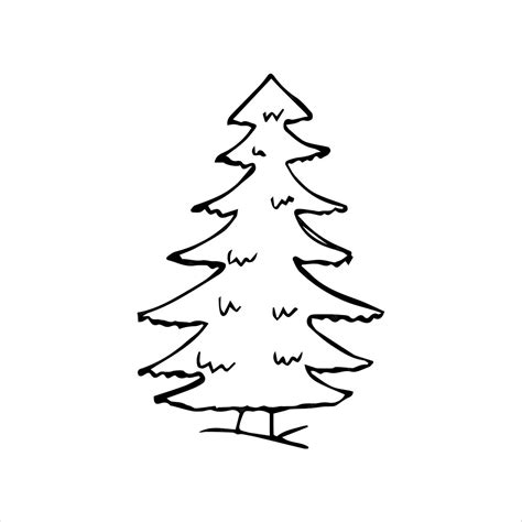 Árbol De Esbozo De Garabato Dibujado A Mano Vector Premium