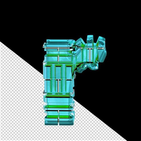 Premium Psd Symbol Made Of Transformed Turquoise Letter R