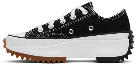 Converse Black Run Star Hike Low Top Sneakers In Black White ModeSens