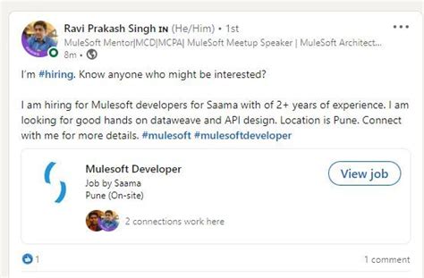 Integration World On Linkedin Pune Saama Mulesoftdeveloper