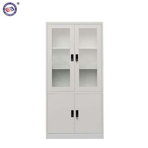 White Glass Door Steel Filing Cabinet Luoyang Dongzhixin Office