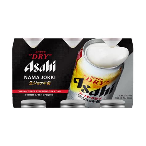 Super Liquor Asahi Super Dry Nama Jokki Cans 6x340ml