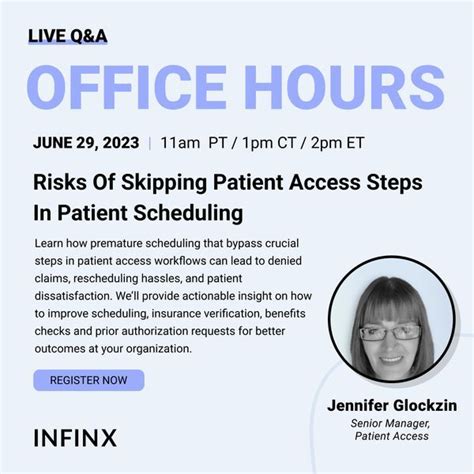 Infinxofficehours Patientaccess Patientscheduling Priorauthorization Infinx