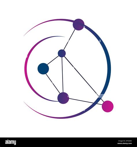 Circle Of Satellite Rings Tech Planet Orbit Logo Concept Vector