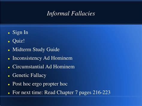 PPT Informal Fallacies PowerPoint Presentation Free Download ID