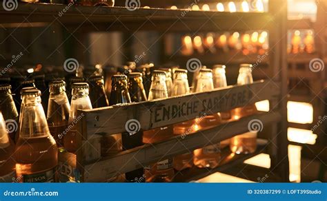 generative ai drink bottles in crates in storage business concept