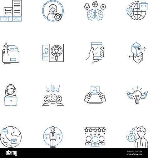 Market Validation Line Icons Collection Research Testing Analysis