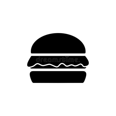 Burger Icon Hamburger Logo Icon Fast Food Icon Stock Vector