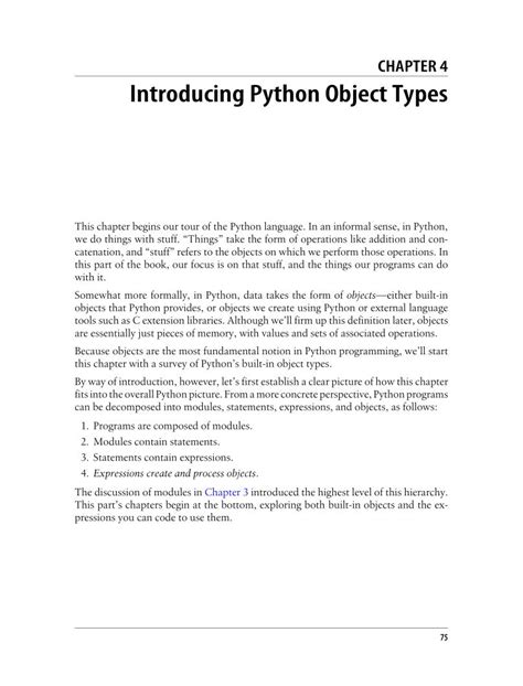 Chapter 4 Introducing Python Object Types — Learning Python From