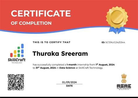 Thuraka Sree Ram On Linkedin Datascience Internship