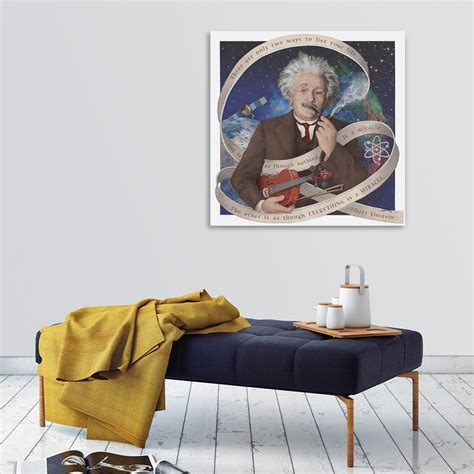 Albert Einstein Canvas 16w X 16h X 1 5d Asya Mitskevich