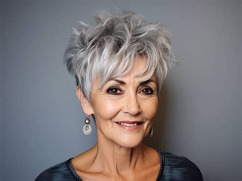 Pin By Kim Johnson On Hair Short Silver Hair Short Hair Cuts Short Hair Styles Pixie