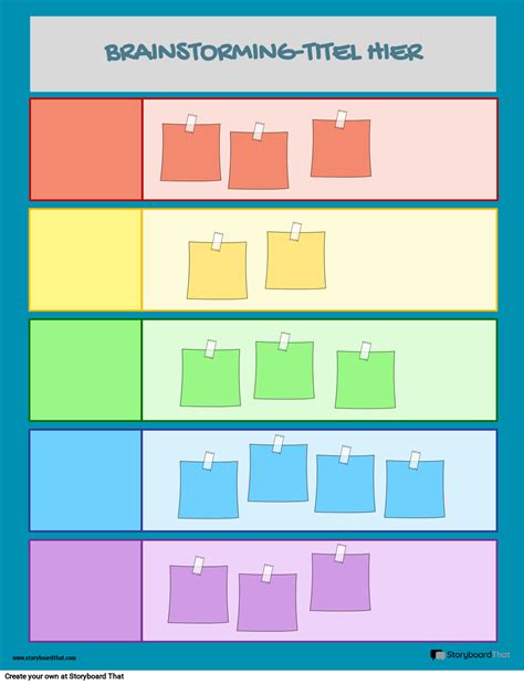 Unternehmens Brainstorming Vorlage 4 Storyboard