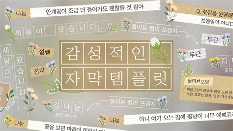 프리미어 프로 감성적인 자막 템플릿 31종 I 멤버십 템플릿 I 모션 자막 템플릿 템플릿 레이아웃 텍스트 디자인