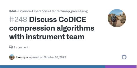 Discuss Codice Compression Algorithms With Instrument Team · Issue 248 · Imap Science