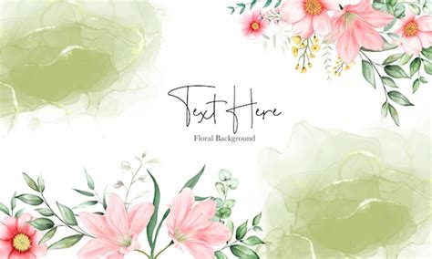 Beau Fond De Cadre Floral Avec Aquarelle De Fleurs Douces Vecteur