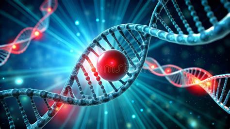 Visualizing Genetic Mutation A Stylized Representation Of Dna Double