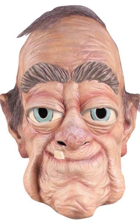 Old Man Grandpa Adult Mask Costume Crazy