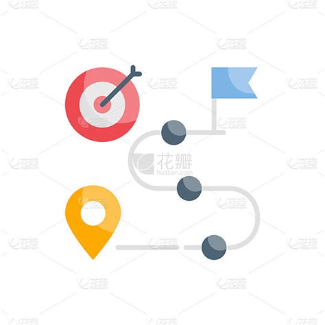 里程碑矢量平面图标风格插图。eps 10个文件