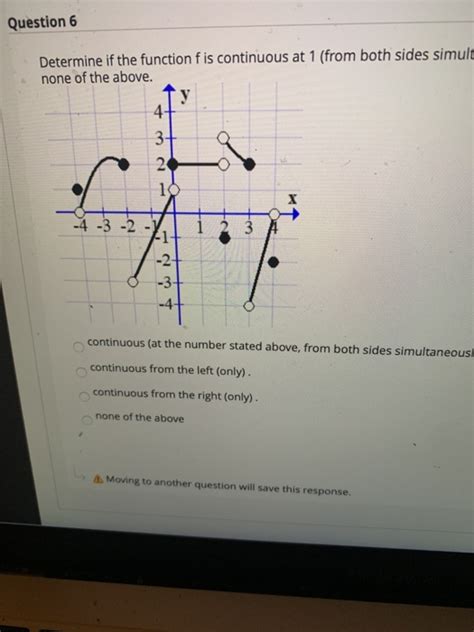solved question 6 determine if the function f is continuous