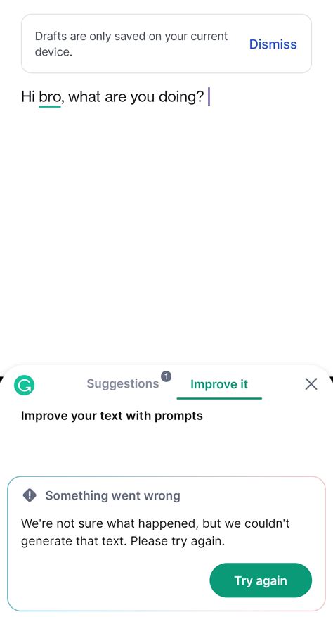 Grammarly Go Down On The Android App Rgrammarly