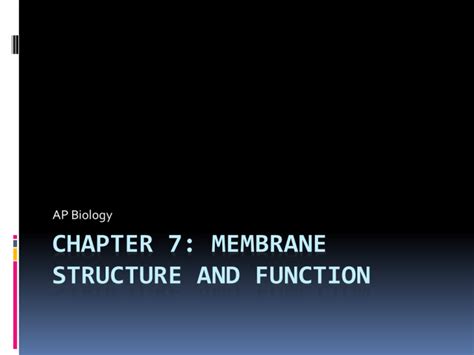 Chapter 7 Membrane Structure And Function Pomp