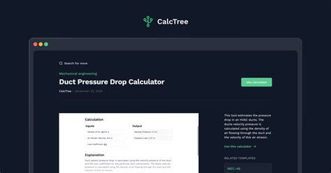 Calculate Pressure Drop In Ducts Calctree